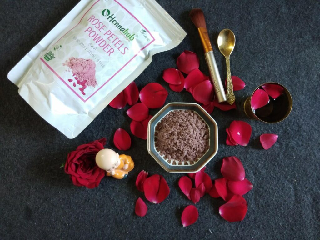 Rose petal powder benefits for skin | Hennahub product 100% pure and ...
