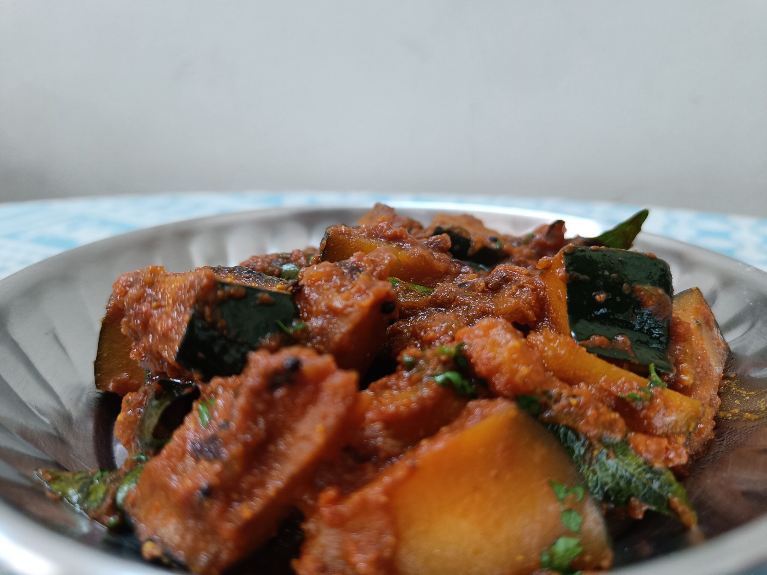 Pumpkin gravy | Kaddu ki sabzi | Bombay rural style - Discover Monisha