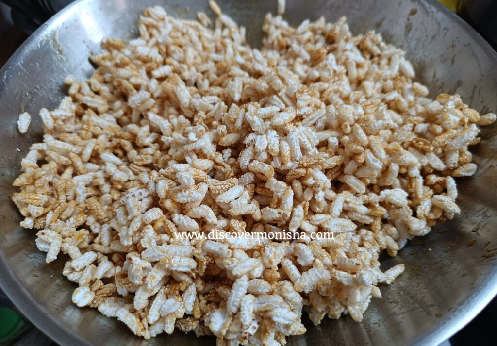 Sweet Nel pori | Karthigai deepam nel pori | Sweet puffed rice ...